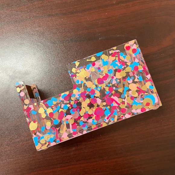 Office | Acrylic Confetti Tape Dispenser | Poshmark